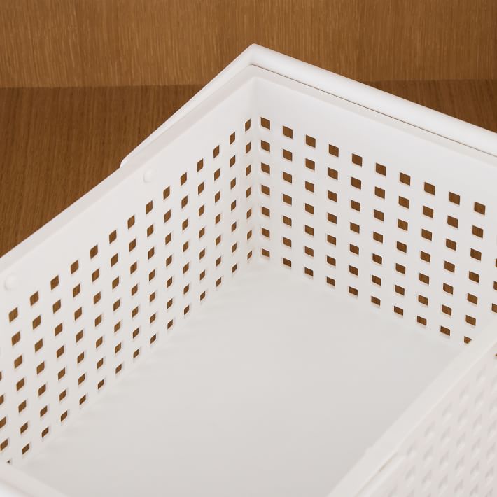 Stackable Plastic Baskets - Set of 2 | West Elm