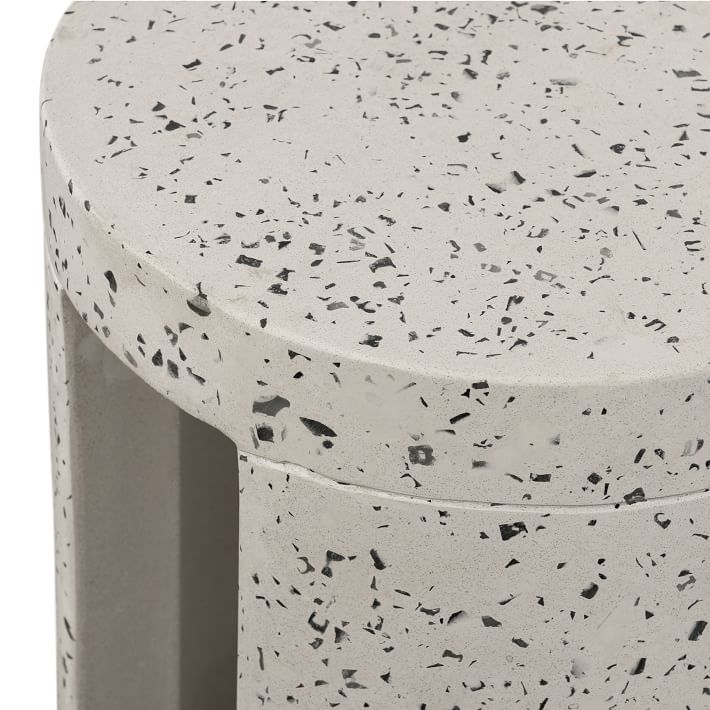Terrazzo Concrete Outdoor Stool | West Elm