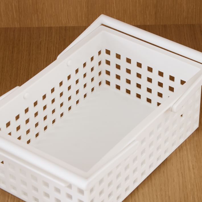Stackable Plastic Baskets - Set of 2 | West Elm