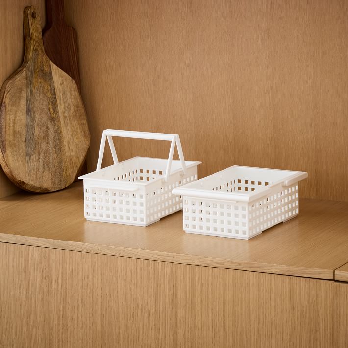 Stackable Plastic Baskets - Set of 2 | West Elm