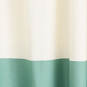 Colorblock Canvas Shower Curtain | West Elm