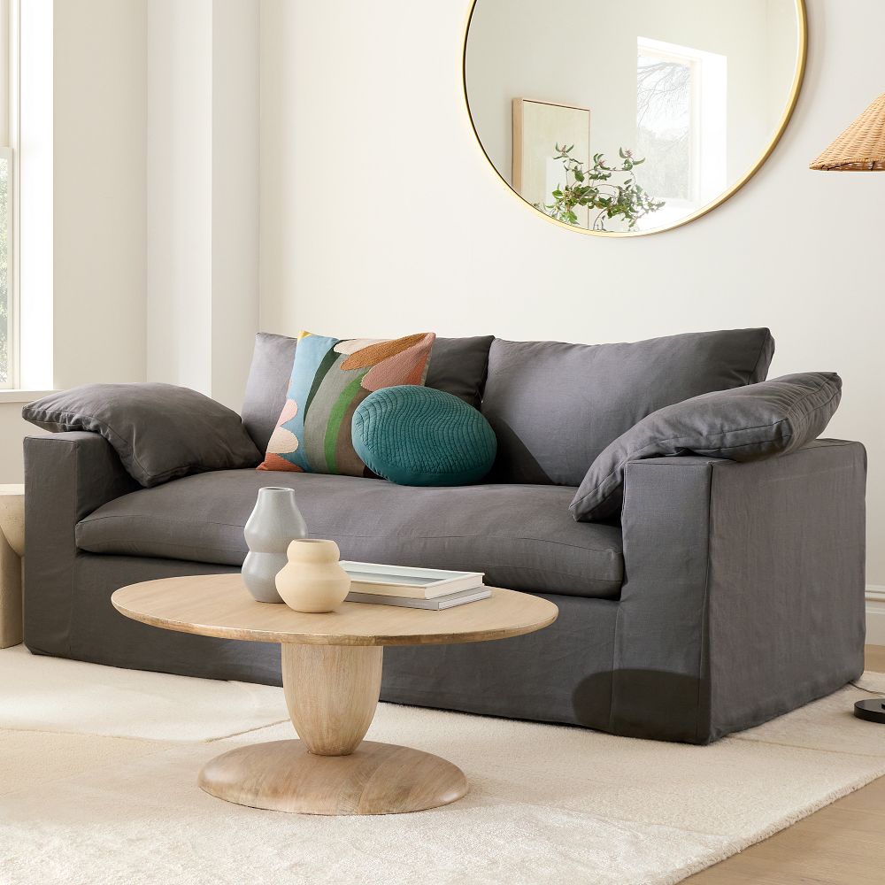 Harmony Modular Skirted Slipcover Sofa (82"–92") | West Elm