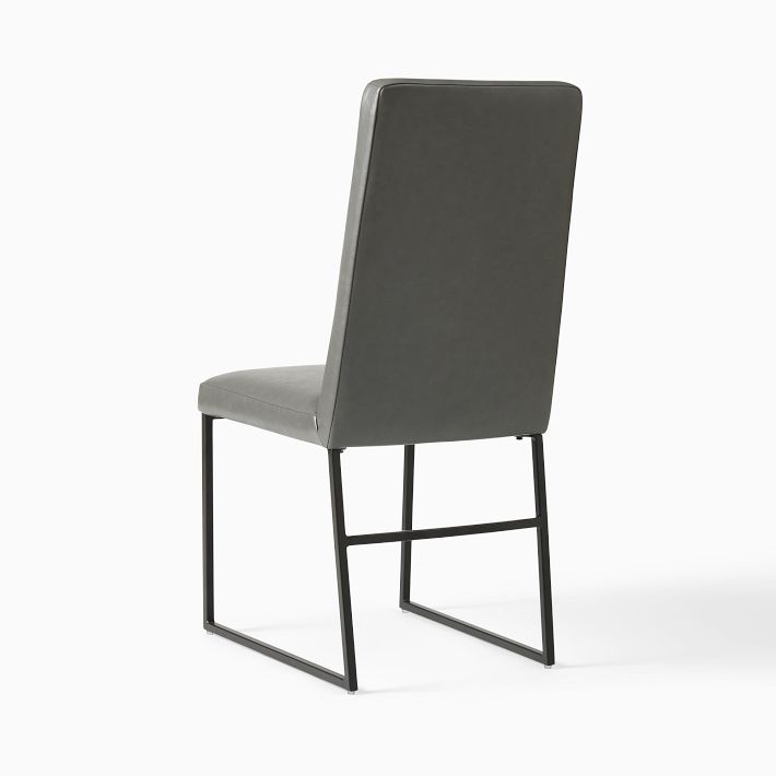 Range Leather High-Back Dining Chair | West Elm