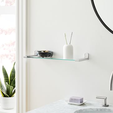 Mid-Century Contour Glass Shelves | West Elm