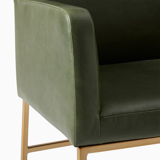 Range Leather Dining Arm Chair | West Elm
