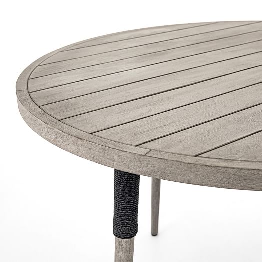 Wood & Rope Outdoor Dining Table - 48" | West Elm