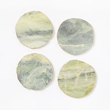 Onyx Marble Coasters (Set of 4) | West Elm