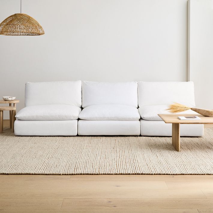 Hampton Modular Armless Sofa (78"–117") | West Elm