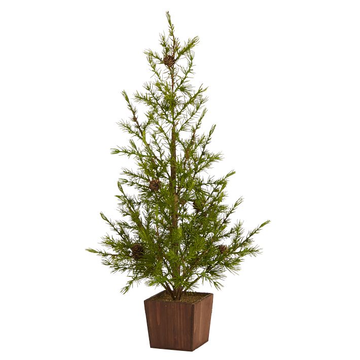 Faux Potted Alpine Tree w/ Pine Cones | West Elm
