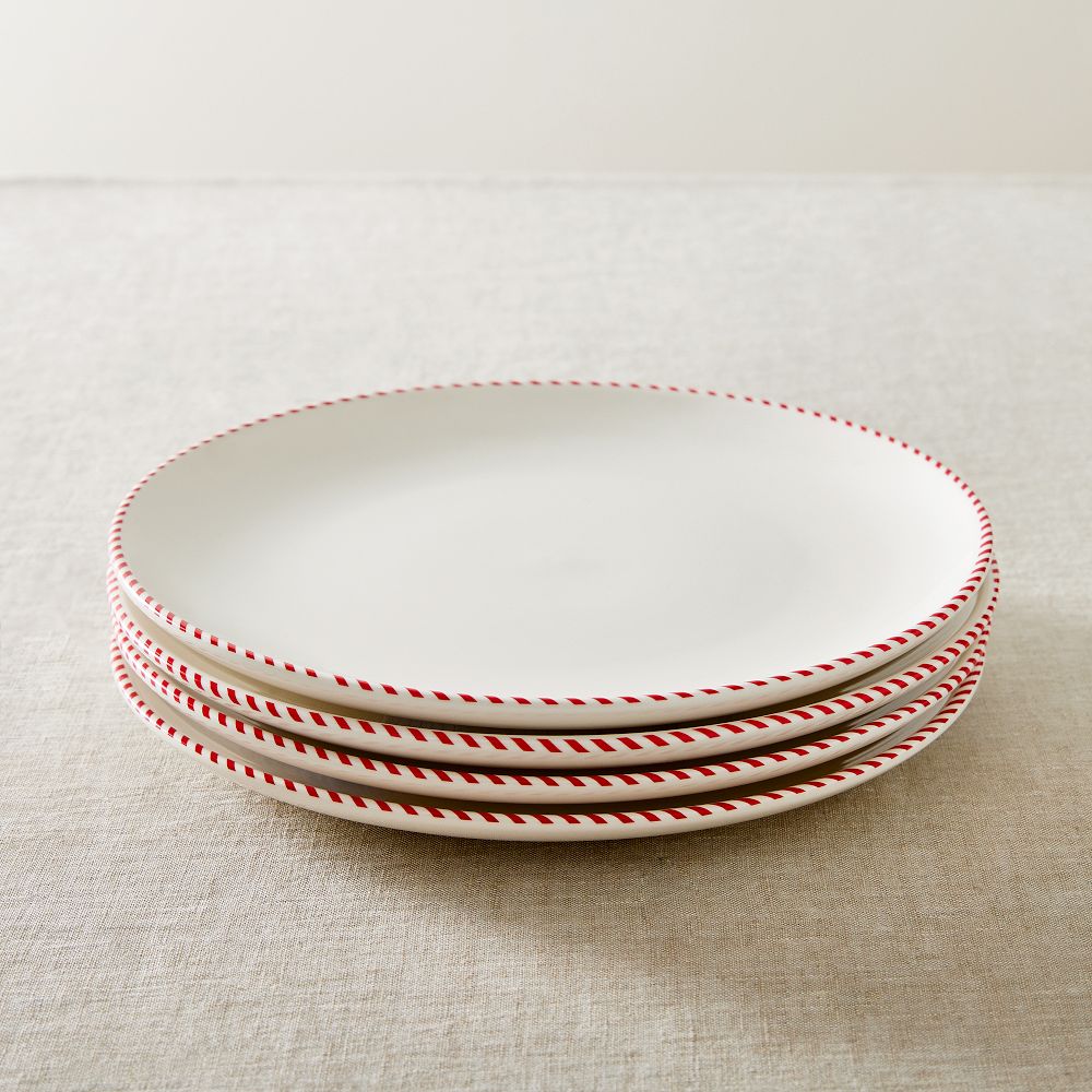 St. Jude Candy Cane Dinner Plate Sets | West Elm