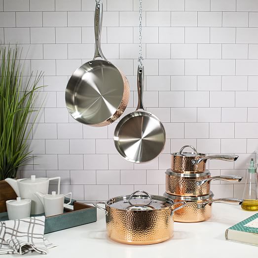 BergHOFF 10-Piece Hammered Copper Cookware Set | West Elm