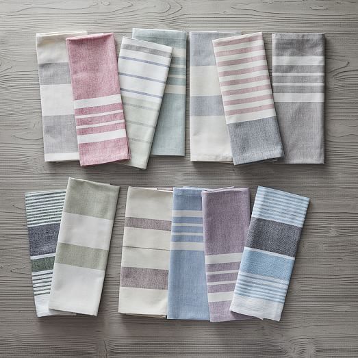 Handwoven Striped Cotton Kitchen Towel (Set of 2) | West Elm