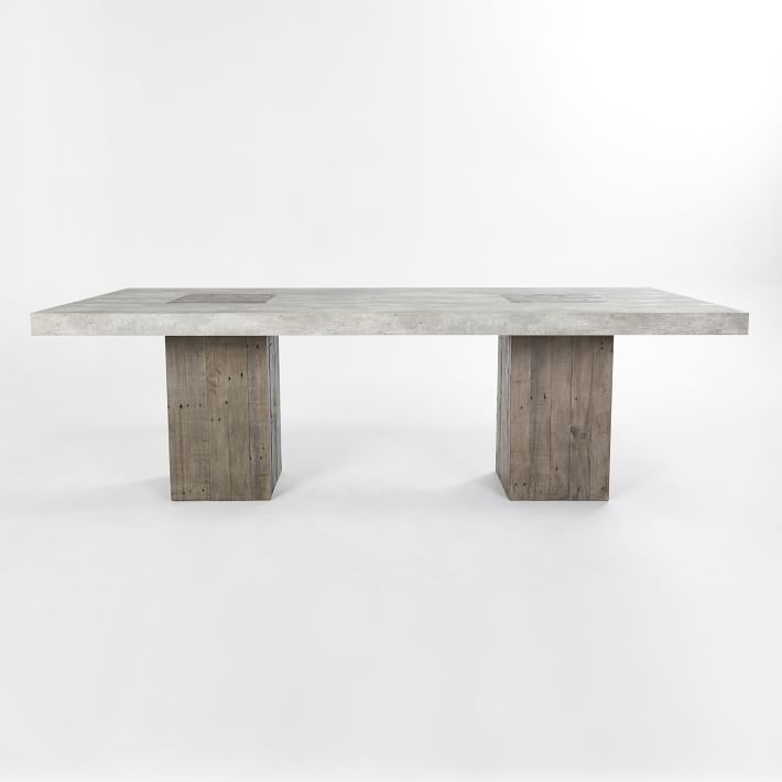 Two-Toned Reclaimed Wood Rectangle Dining Table (94") | West Elm
