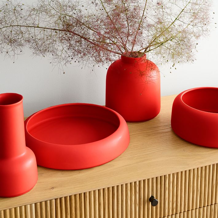 Omar Strong Coral Vases | West Elm