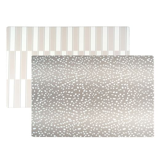 Wander & Roam Reversible Antelope & Stripe Playmat | West Elm