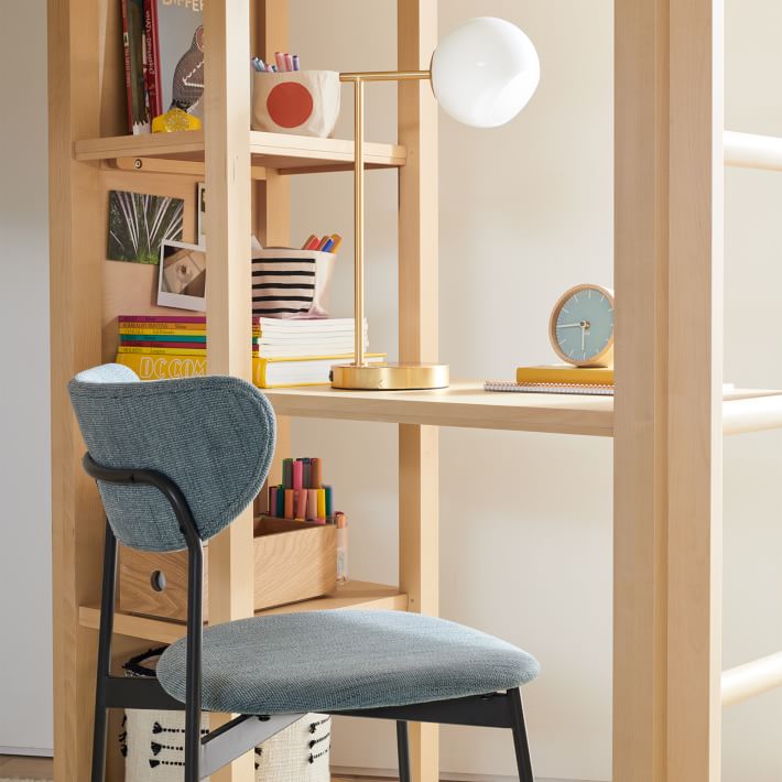 Mid-Century Modern Petal Upholstered Kids Chair | West Elm