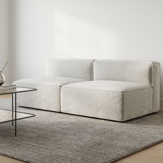 Remi Slipcover 2-Piece Armless Sofa (70") | West Elm