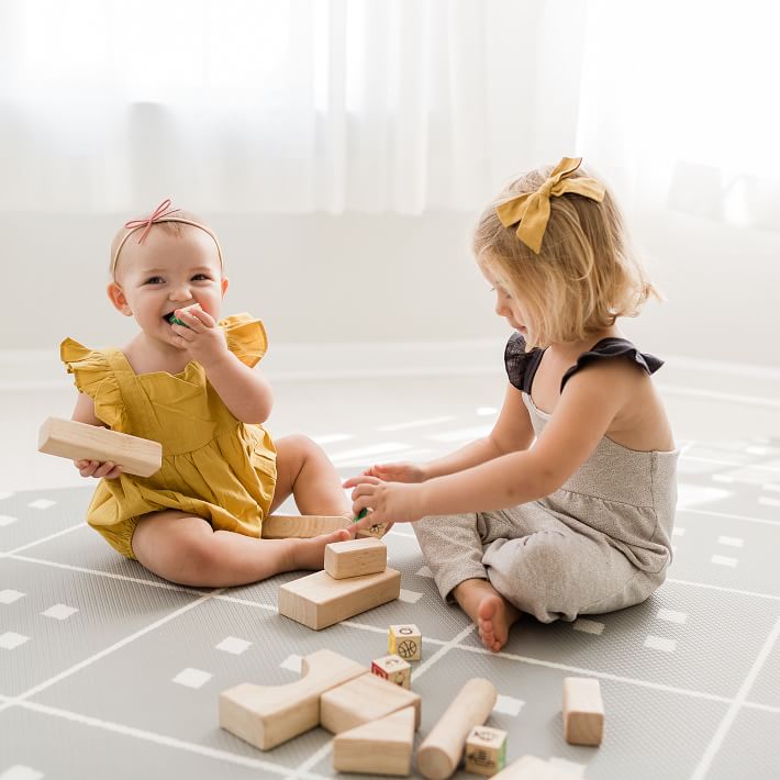 Wander & Roam Reversible Dash & Diamond Playmat | West Elm