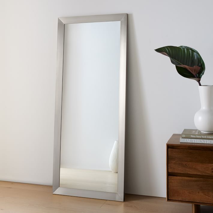 Thick Frame Metal Floor Mirror - 30"W x 72"H | West Elm