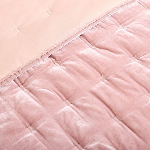 Lush Velvet Tack Stitch Toddler Quilt | West Elm