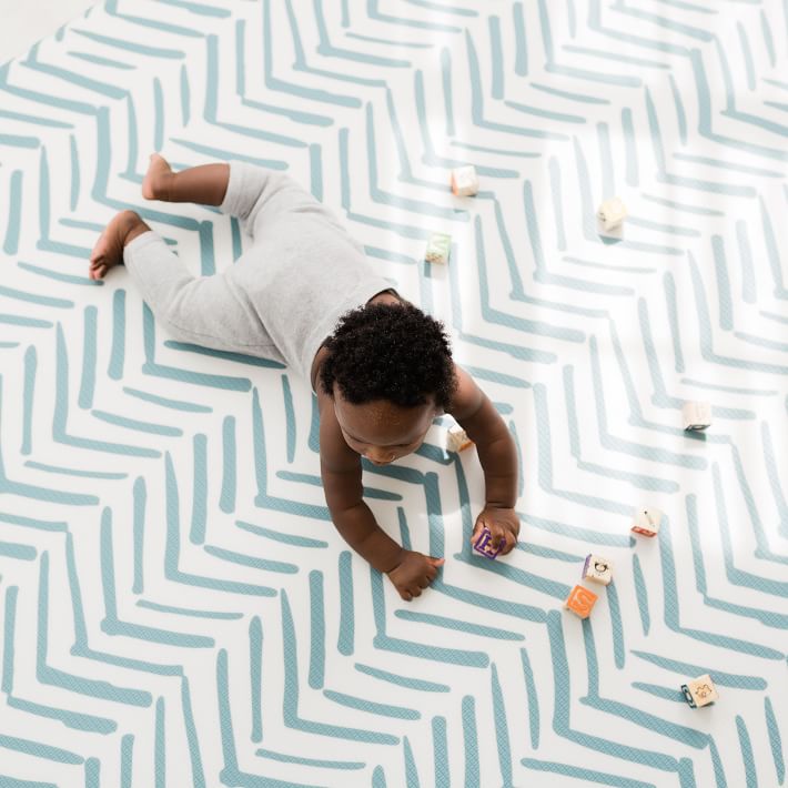 Wander & Roam Reversible Dash & Diamond Playmat | West Elm