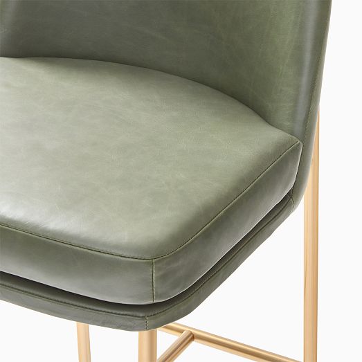 Jack Metal Frame Leather Bar & Counter Stools | West Elm