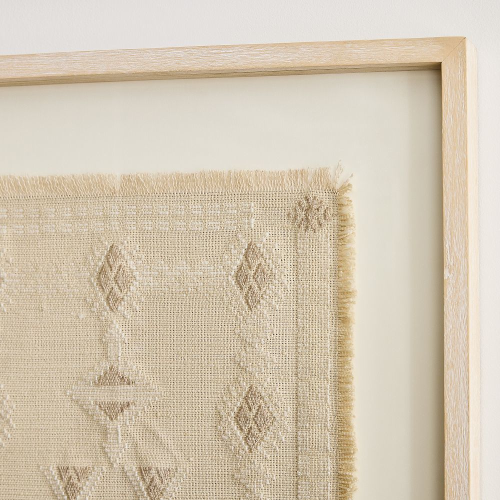Framed Neutral Textile Wall Art | West Elm
