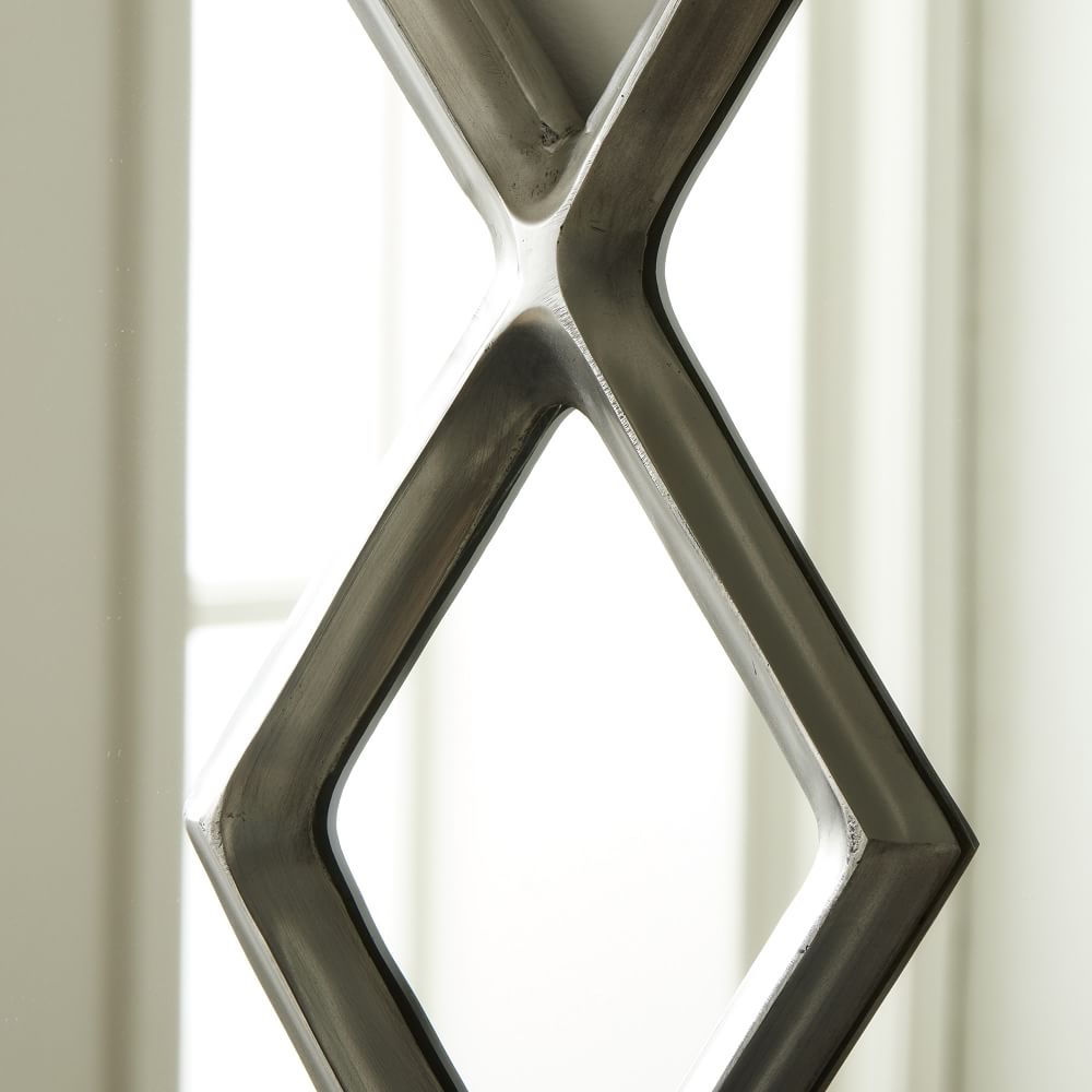 Overlapping Diamonds Metal Wall Mirror - 54"W x 36"H | West Elm
