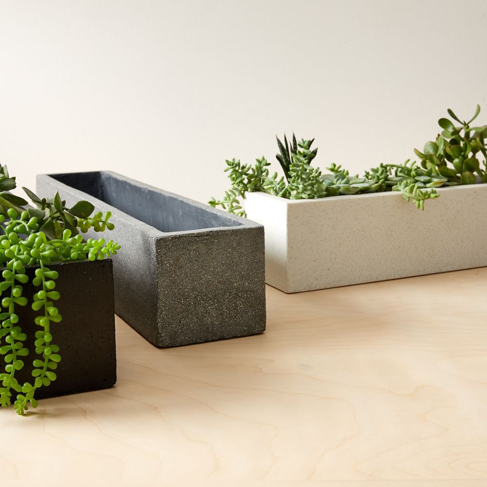 Cityscape Indoor/Outdoor Tabletop Planters | West Elm