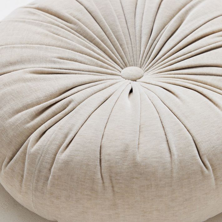 Classic Velvet Tufted Round Pillow | West Elm