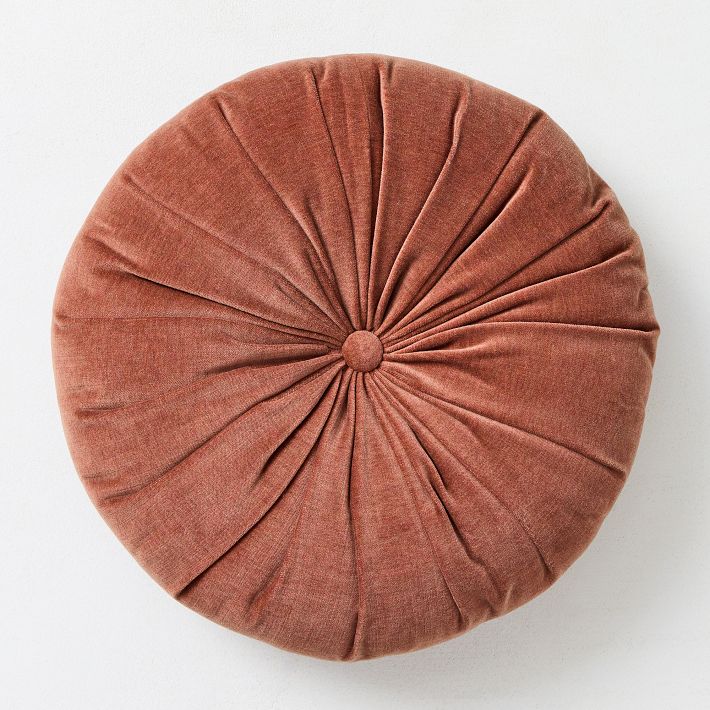Classic Velvet Tufted Round Pillow | West Elm