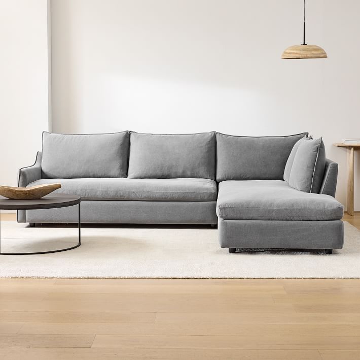 Easton 2 Piece Terminal Chaise Sectional | Sofa With Chaise | West Elm
