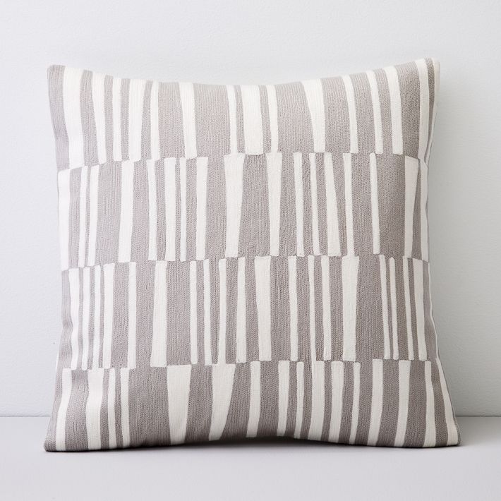Crewel Linear Pillow Cover | West Elm