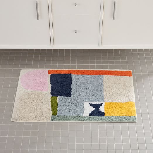 Donna Wilson Shapes & Colorblock Bath Mat | West Elm