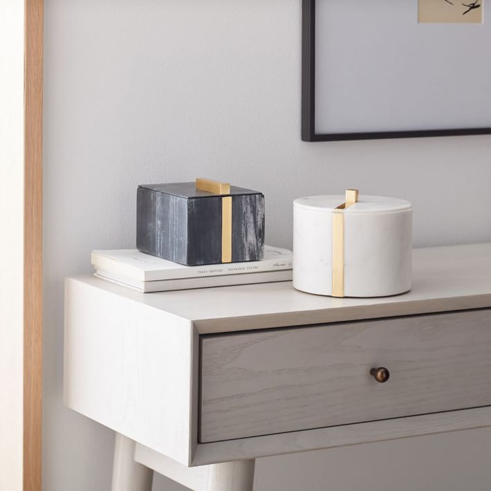 Seamless Shaped Marble Boxes | West Elm