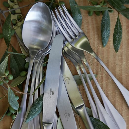 Costa Nova Nau Brushed Flatware Sets | West Elm