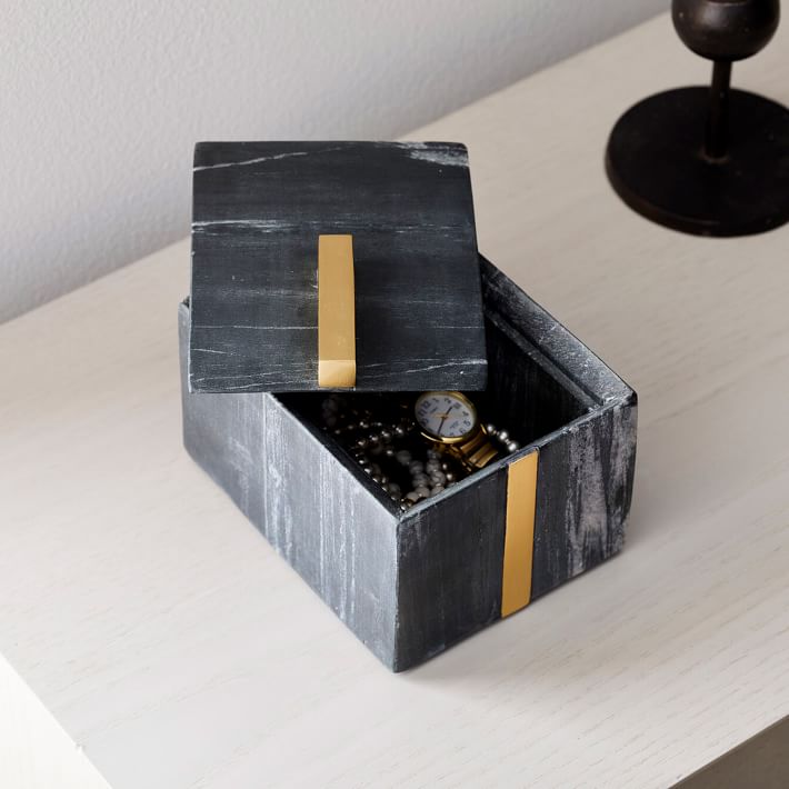 Seamless Shaped Marble Boxes | West Elm
