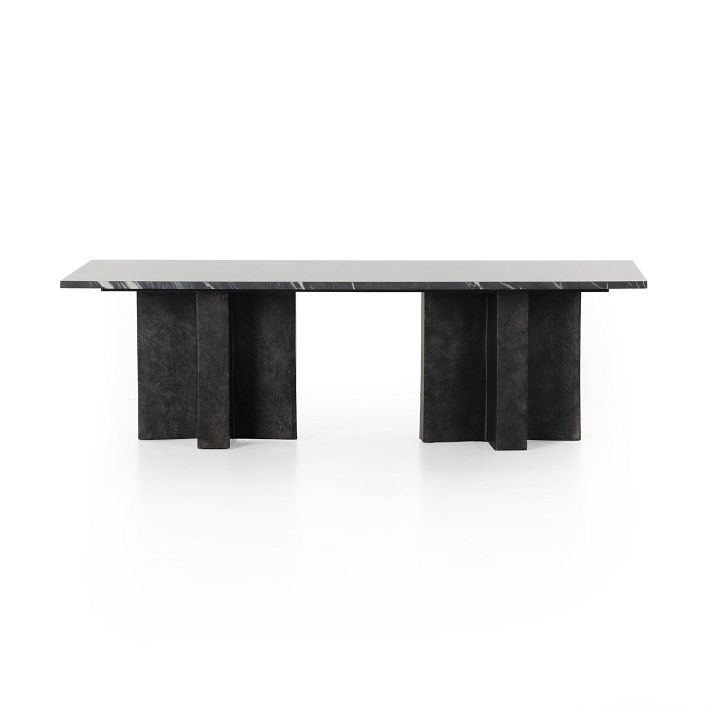Aluminum Cross Base Coffee Table | West Elm