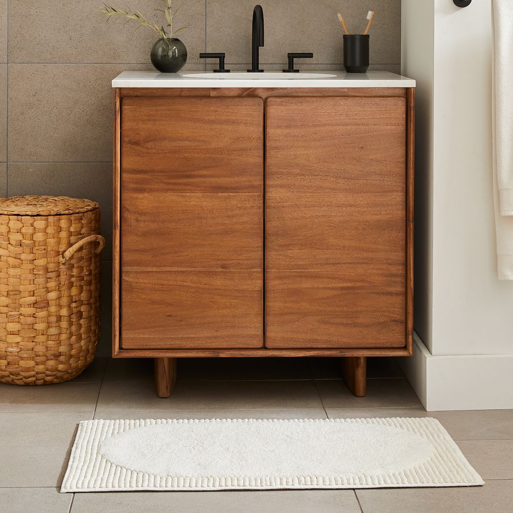 Plush Border Bath Mat | West Elm