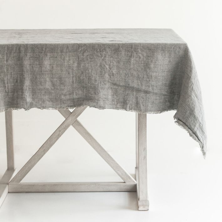 Creative Women Stone Washed Linen Tablecloth Collection | West Elm