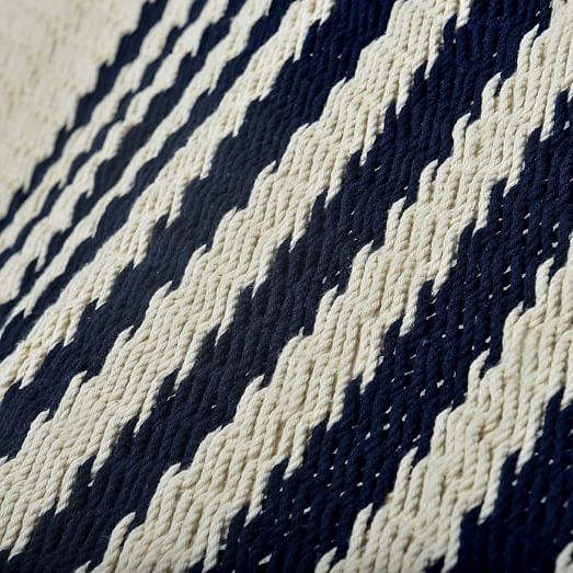 Double Weave Fringed Hammock - Colonial Navy Blue | West Elm