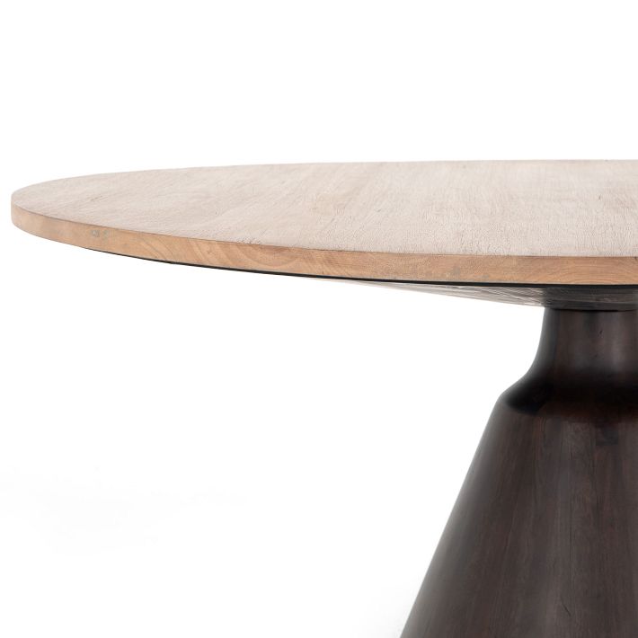 Reclaimed Wood Pedestal Dining Table (54") | West Elm