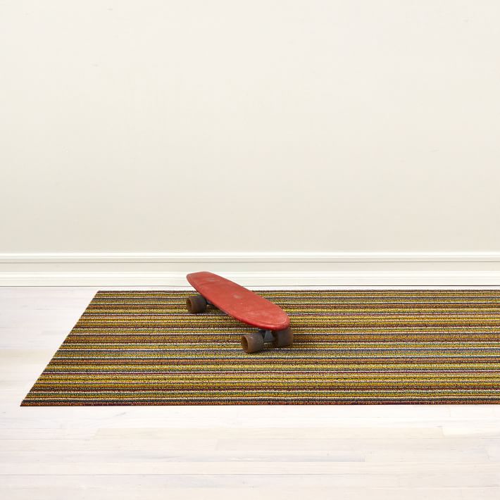 Chilewich Skinny Stripe Shag Mat | West Elm