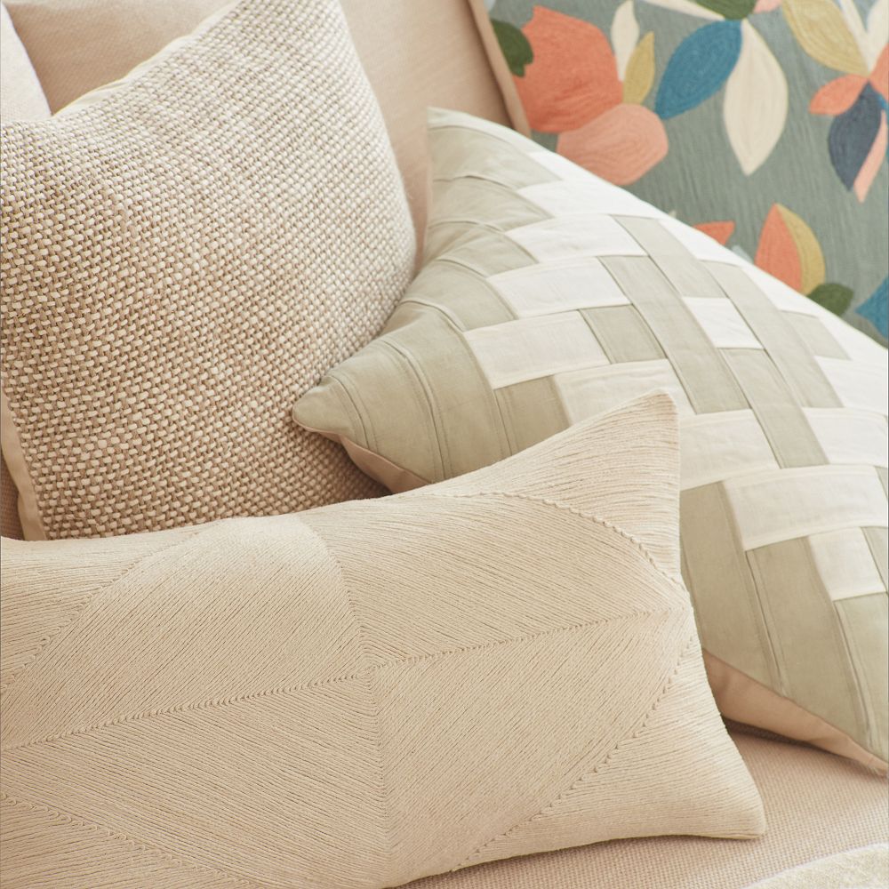 Linen Strap Weave Pillow Cover | West Elm