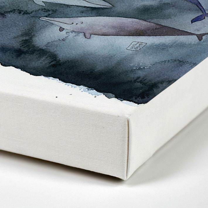 Whale World Canvas Wall Art by Jess Engle | West Elm