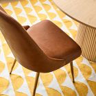 Mid-Century High-Back Leather Dining Chair - Metal Legs | West Elm