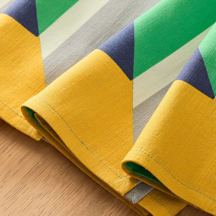 Split Color Cotton Napkin Sets | West Elm