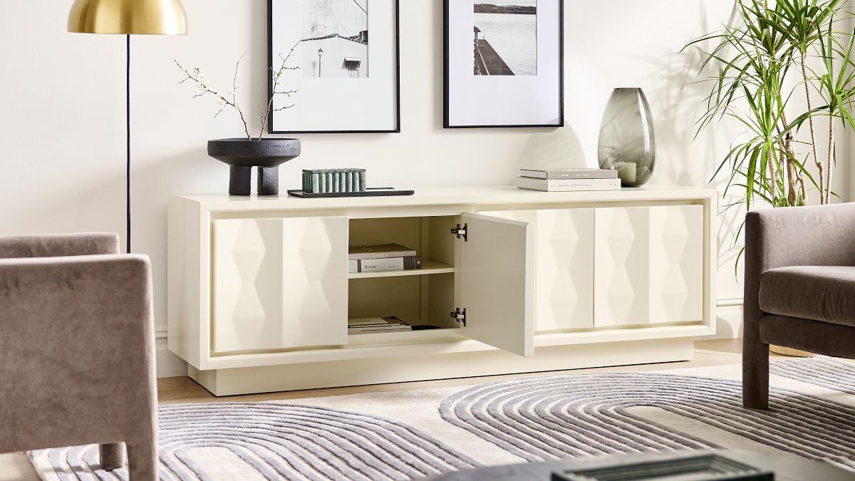 Carved Pattern Media Console (60"–80") | West Elm