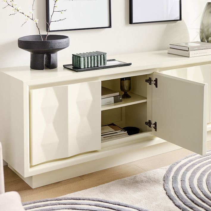 Carved Pattern Media Console (60"–80") | West Elm