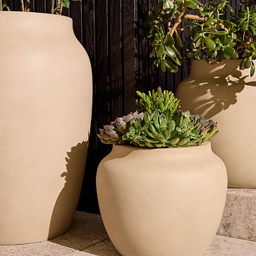 Ronan Ficonstone Indoor/Outdoor Planters | West Elm